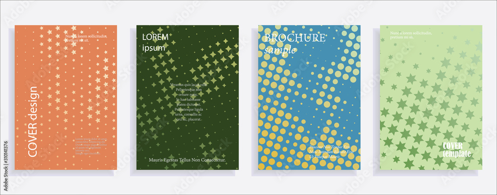 Minimalistic cover design templates. Set of layouts for covers of books ...