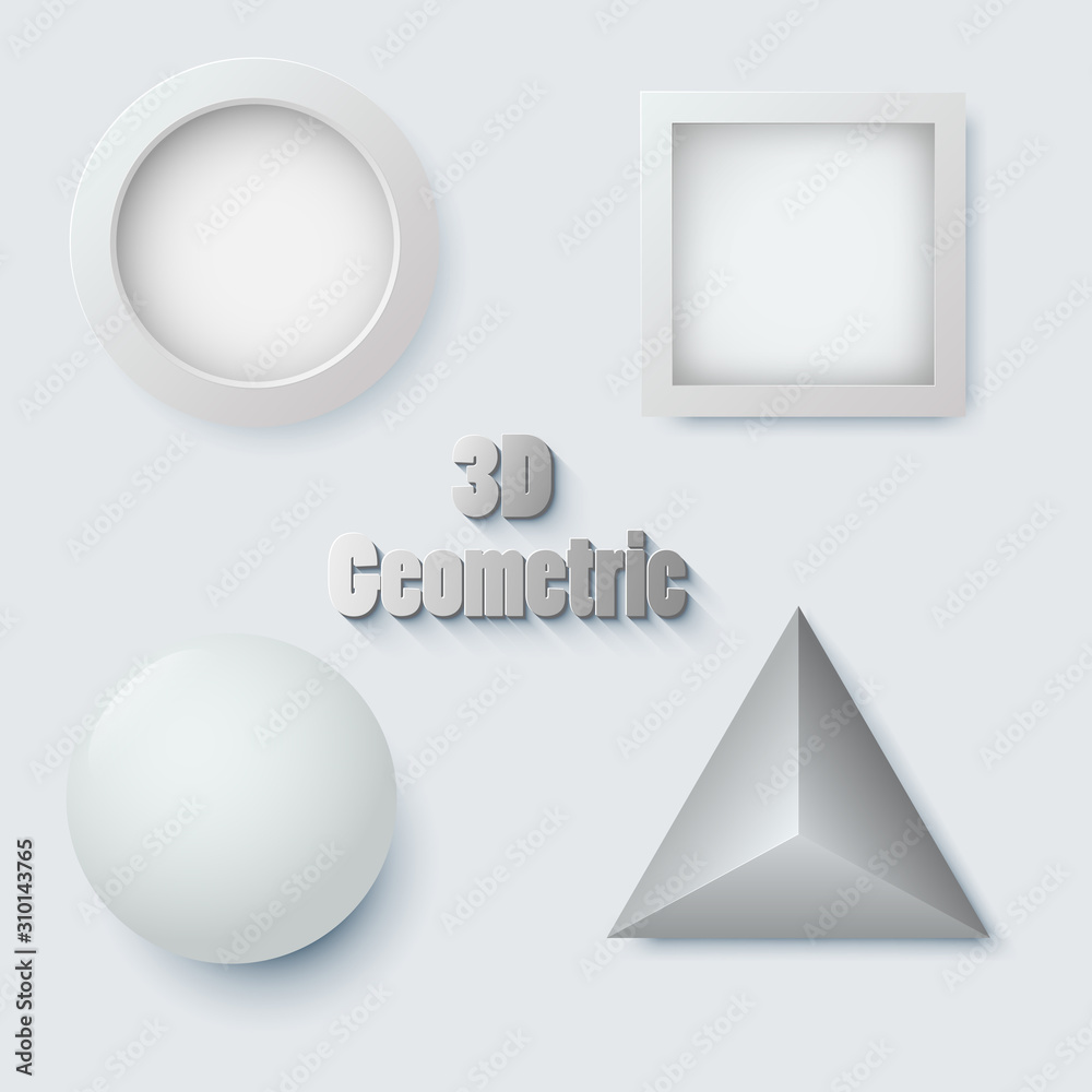 vector composition of basic geometric shapes, illustration Stock Vector ...