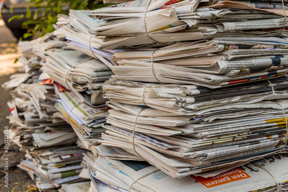 stack of old paper. old newspapers Stock Photo | Adobe Stock