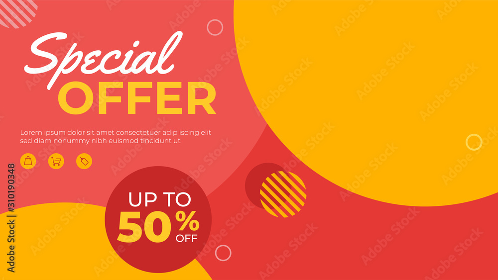 Special offer banner template. Promotion sale banner for website, flyer ...