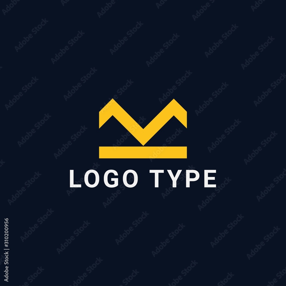 Letter M line logo design. Linear creative minimal monochrome monogram ...