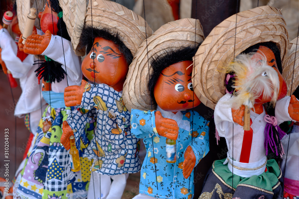 DOLLS MADE BY HAND IN MEXICO. Photograph of some mexican traditional ...