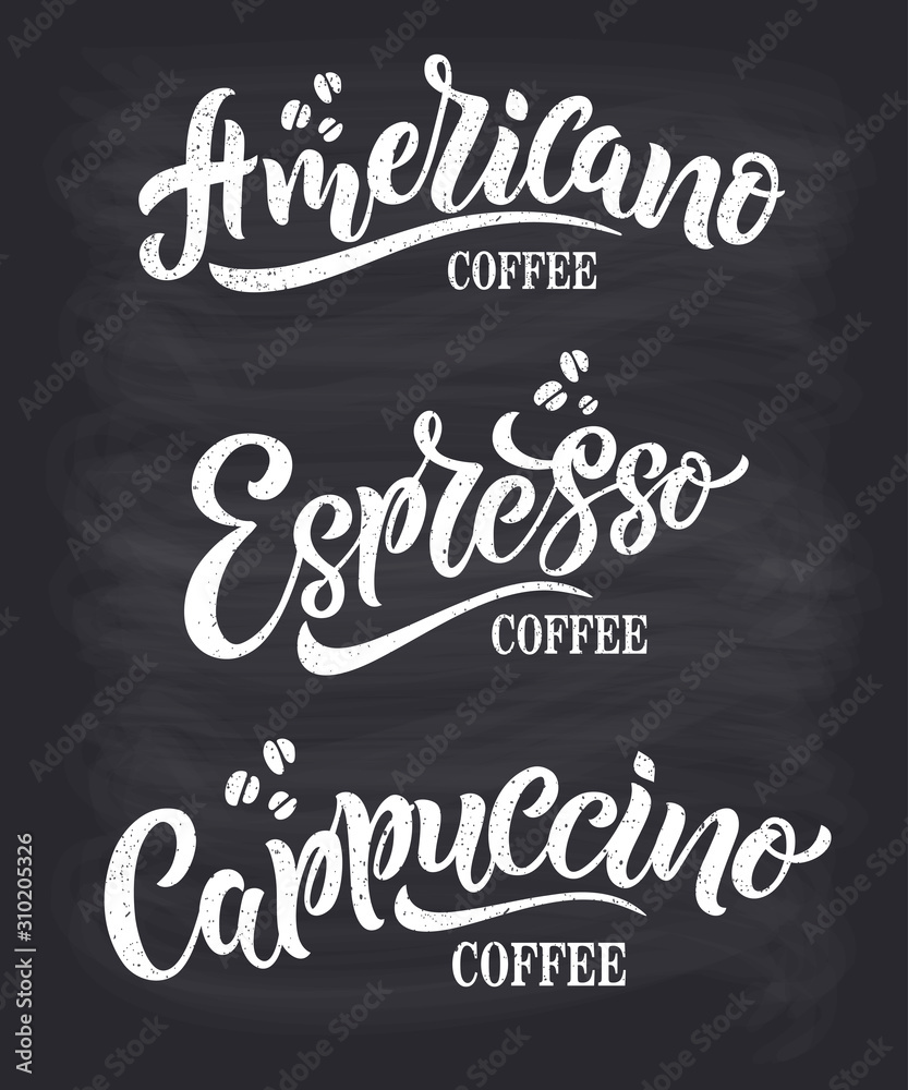 Coffee handwritten lettering .Coffee typography vector design for a ...