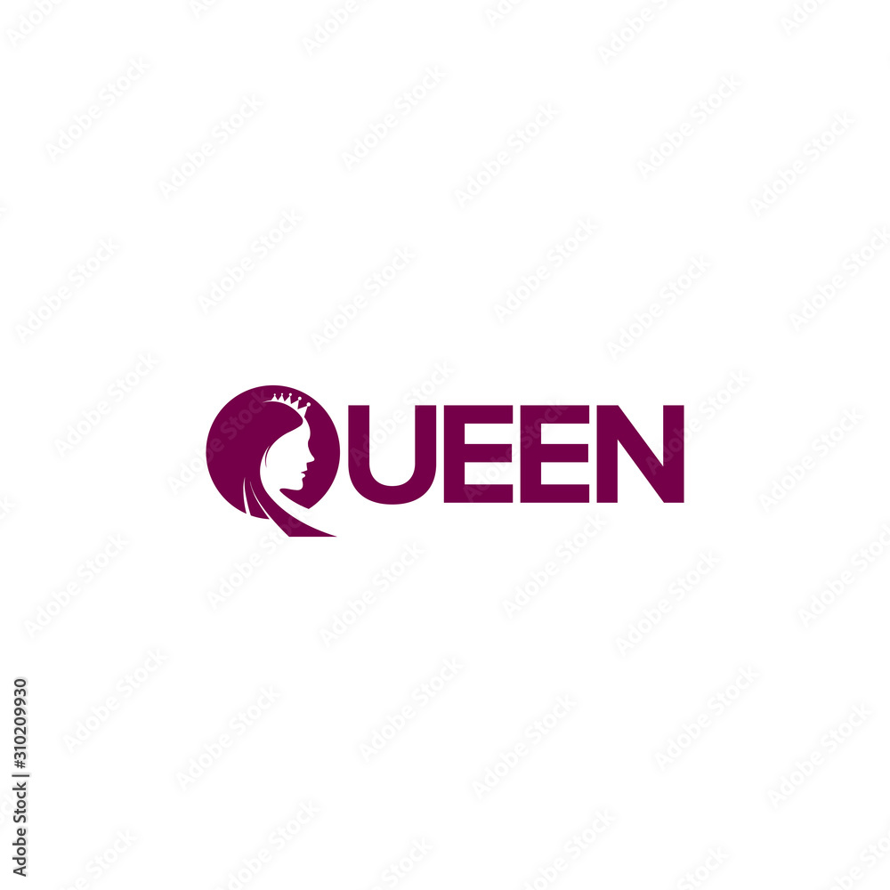 Queen woman and queen logo vector Stock Vector | Adobe Stock