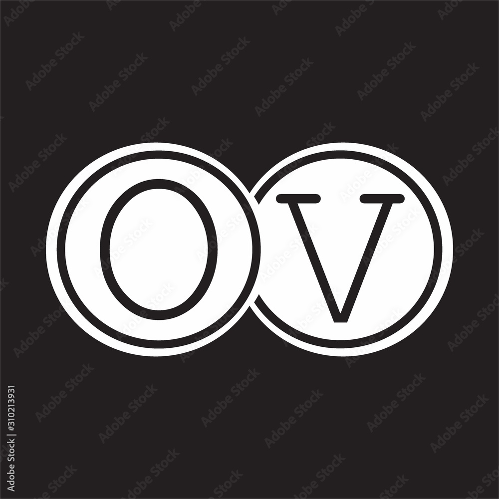 OV Initial letter linked circle capital monogram logo modern template ...