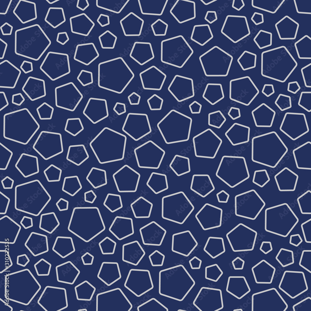 Vector random pentagon texture seamless pattern background. Perfect for ...