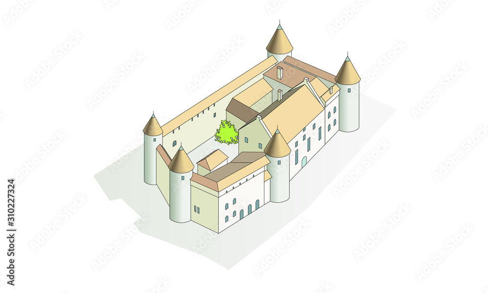 How To Draw A 3d Castle