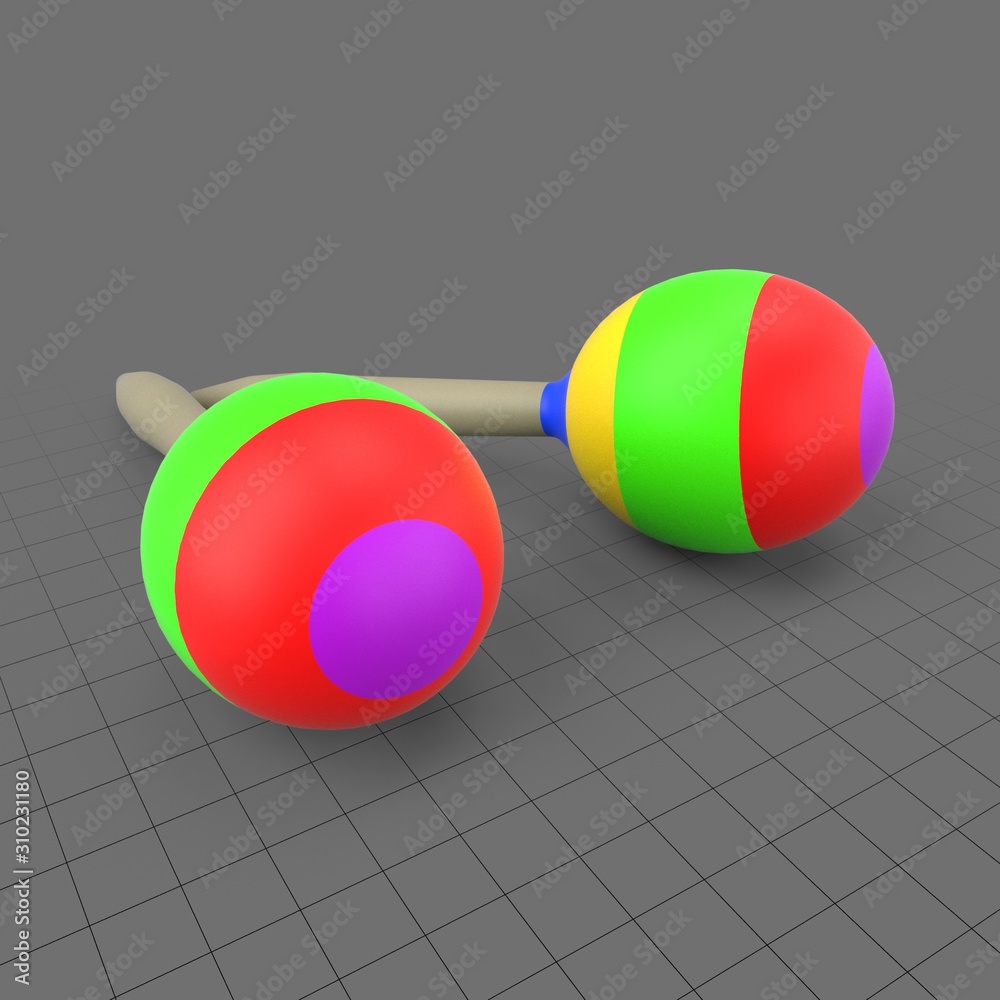 Toy maracas Stock 3D asset | Adobe Stock