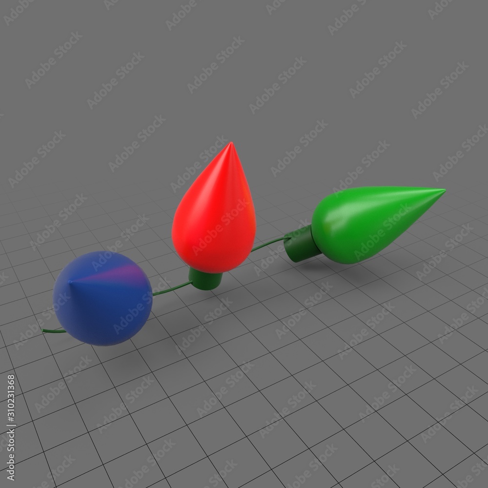 Christmas lights Stock 3D asset | Adobe Stock