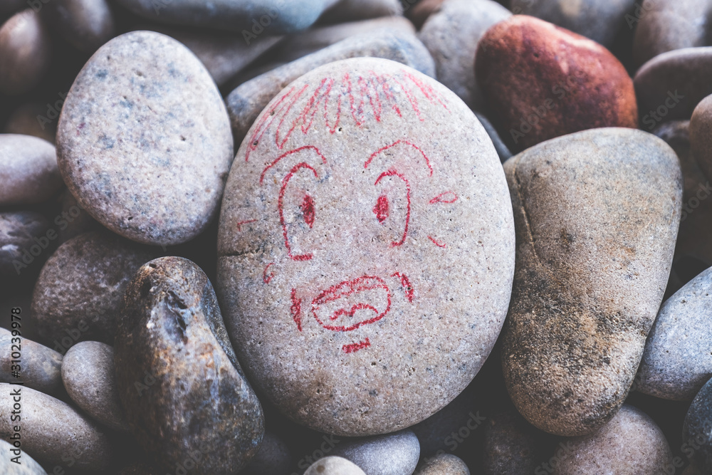 victim of distress attack panic crisis face in trouble ache and despair ...