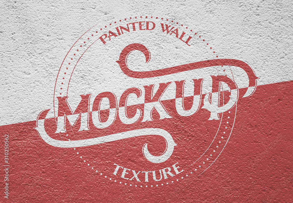 Painted Wall Texture Mockup Stock Template | Adobe Stock