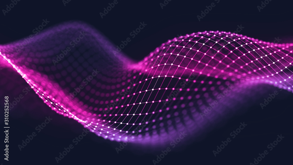 Computer geometric digital connection structure. Business inteligence ...