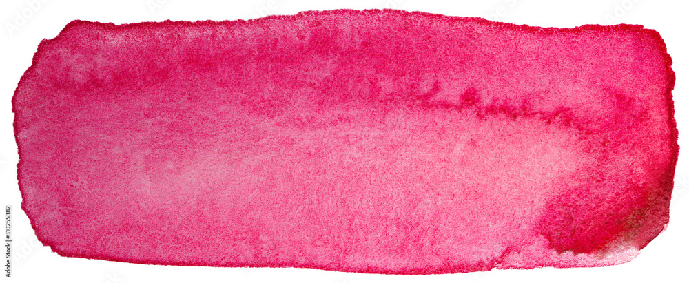 watercolor red stain with texture on a white background. Design element ...