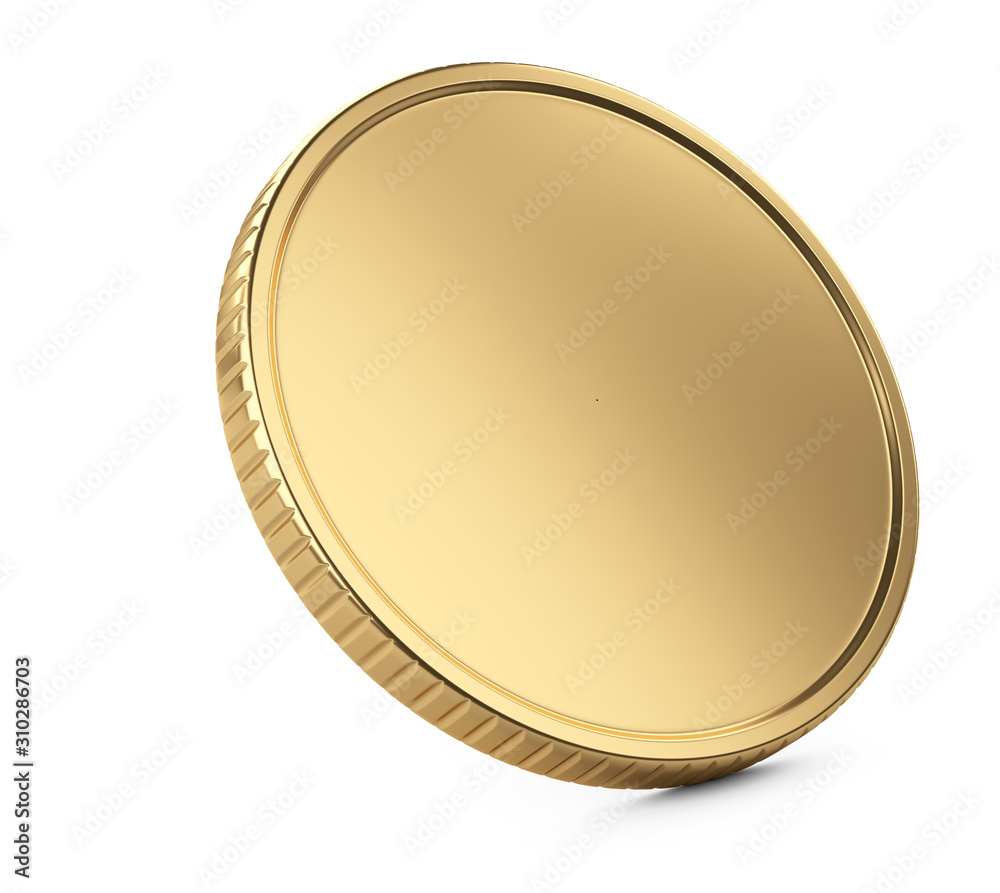 Golden coin - template. Banking concept. Graphic element. Stock ...