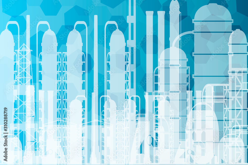 Abstract blue industrial background. Colorful illustration featuring ...