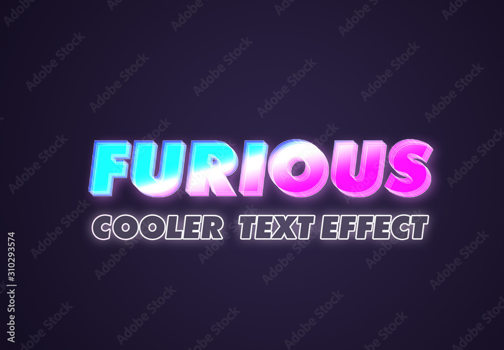 Extrusion Text Effect Stock Template | Adobe Stock