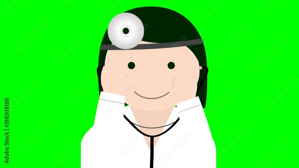 Doctor uniform making medical examination and treatment flat design ...