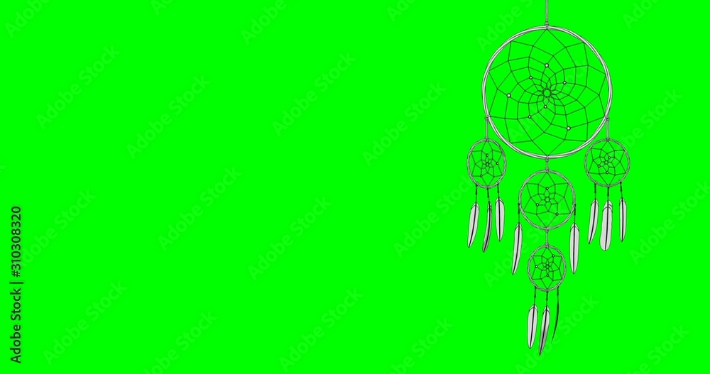 dreamcatcher on a green screen chroma key background 3d illustration ...