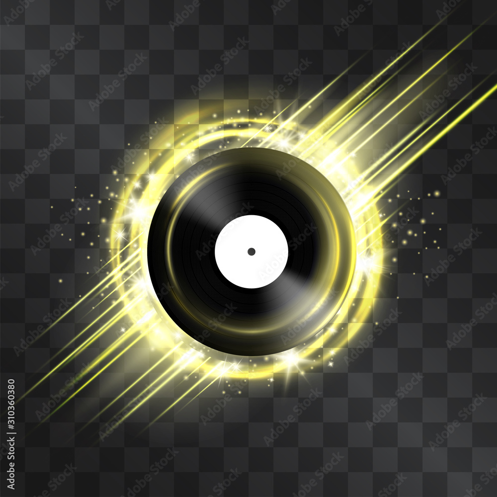 Music album decorative cover template isolated on transparent ...