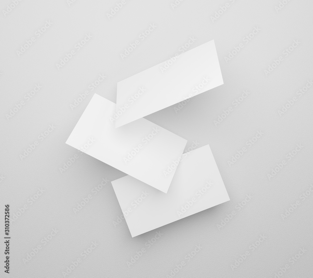 3d rendering of namecard isolated on gray background texture with ...
