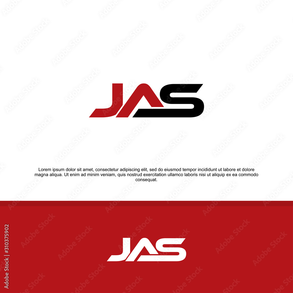 JAS initials logo, combined overlap logo letters Stock Vector | Adobe Stock