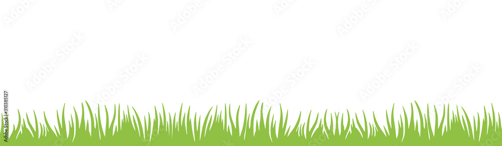 Grass lawn. Vector flat background frame. Green field. Design element ...