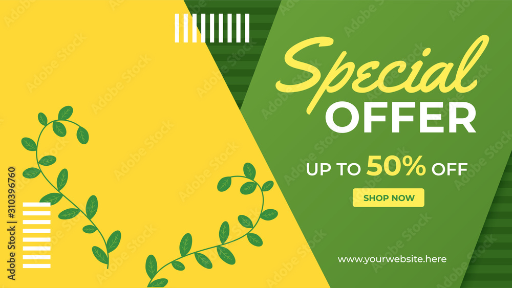 Special offer banner template. Promotion sale banner for website, flyer ...