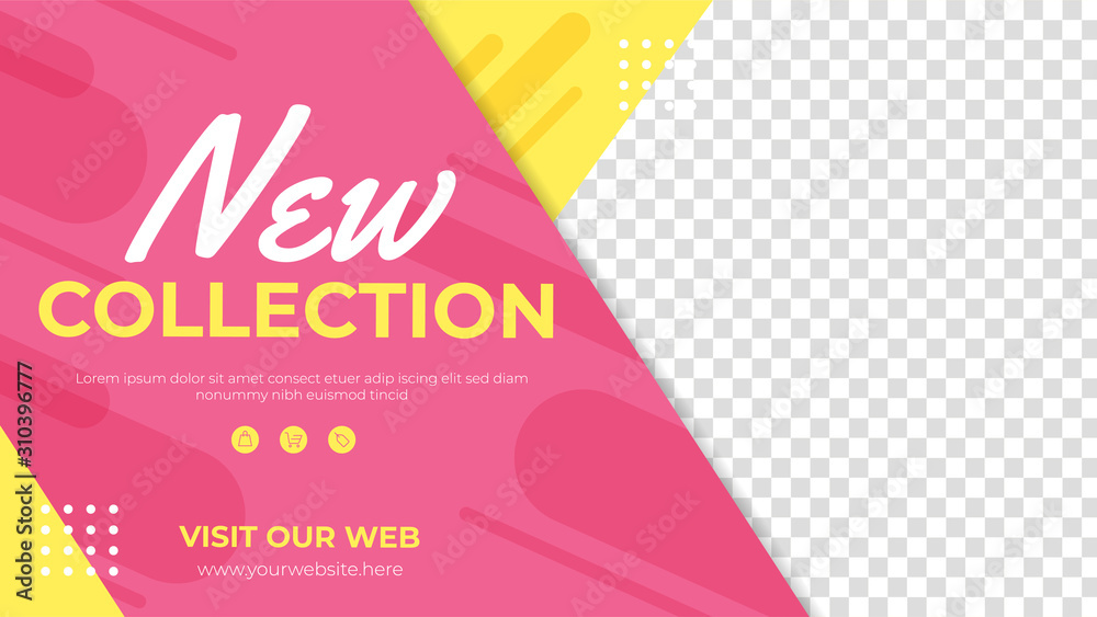 New collection banner template. Promotion sale banner for website ...