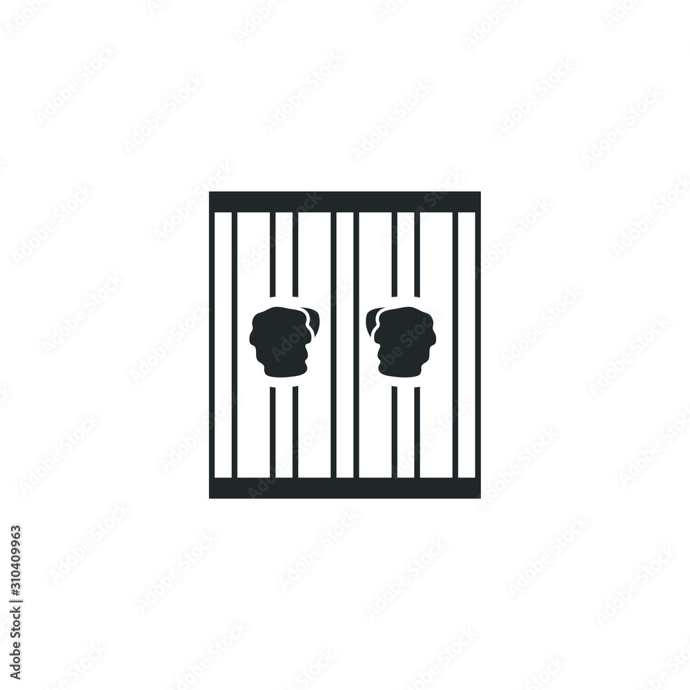 prison icon template color editable. jail gate door symbol vector sign ...