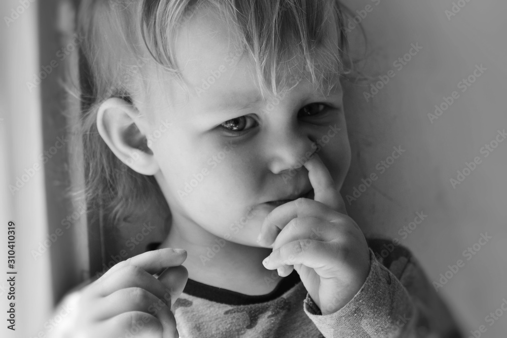 Black Kid Picking Nose