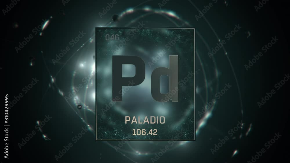 Silver as Element 47 of the Periodic Table. Seamlessly looping 3D ...