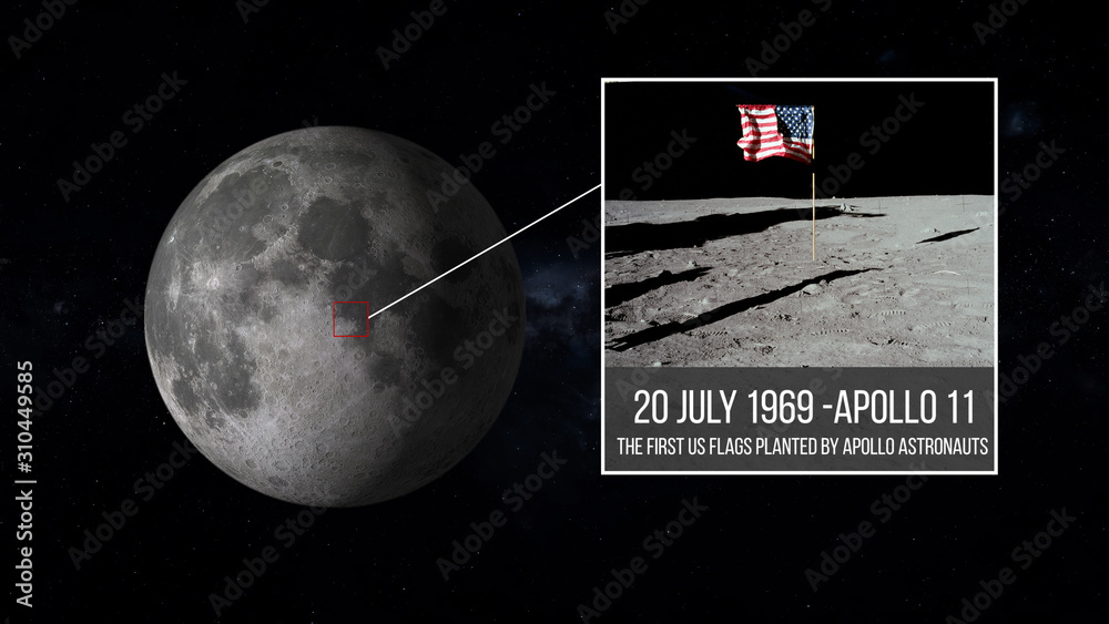 On The Apollo Moon Flags