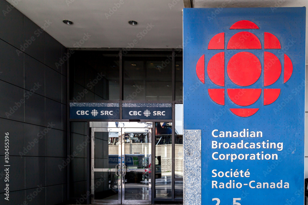 Toronto, Canada - June 19, 2018: Canadian Broadcasting Centre (CBC) in ...