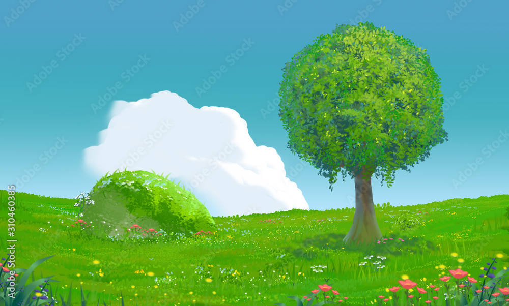 Anime Style Background Illustration, Digital CG Artwork, Fiction ...