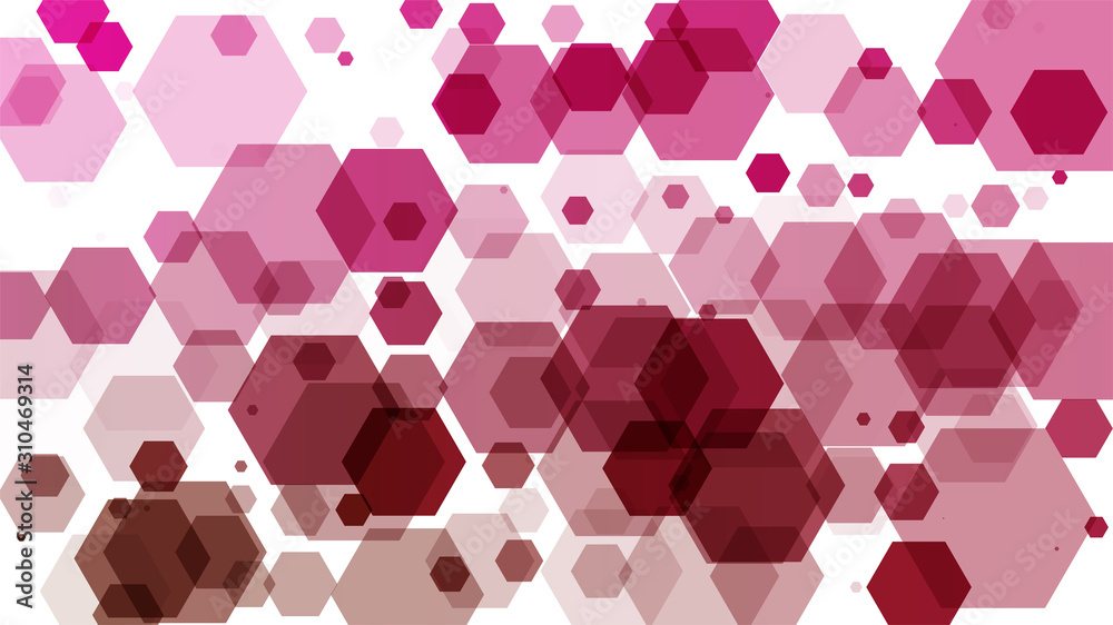 Hexagon abstract pattern. Random Hexagonal shapes. Honeycomb background ...