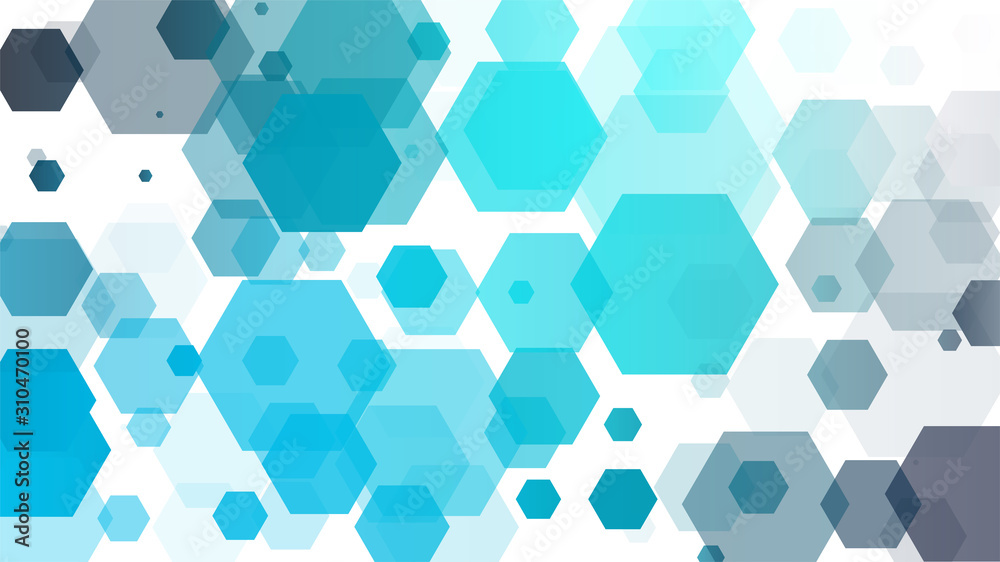 Hexagon abstract pattern. Random Hexagonal shapes. Honeycomb background ...