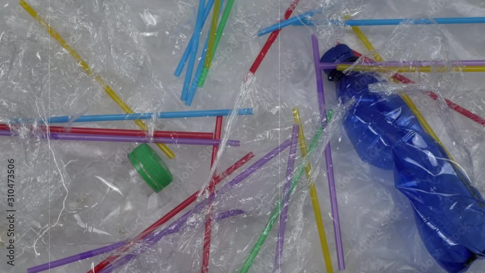 Vídeo do Stock: Stop plastic pollution. Time Lapse Rotating Plastic ...