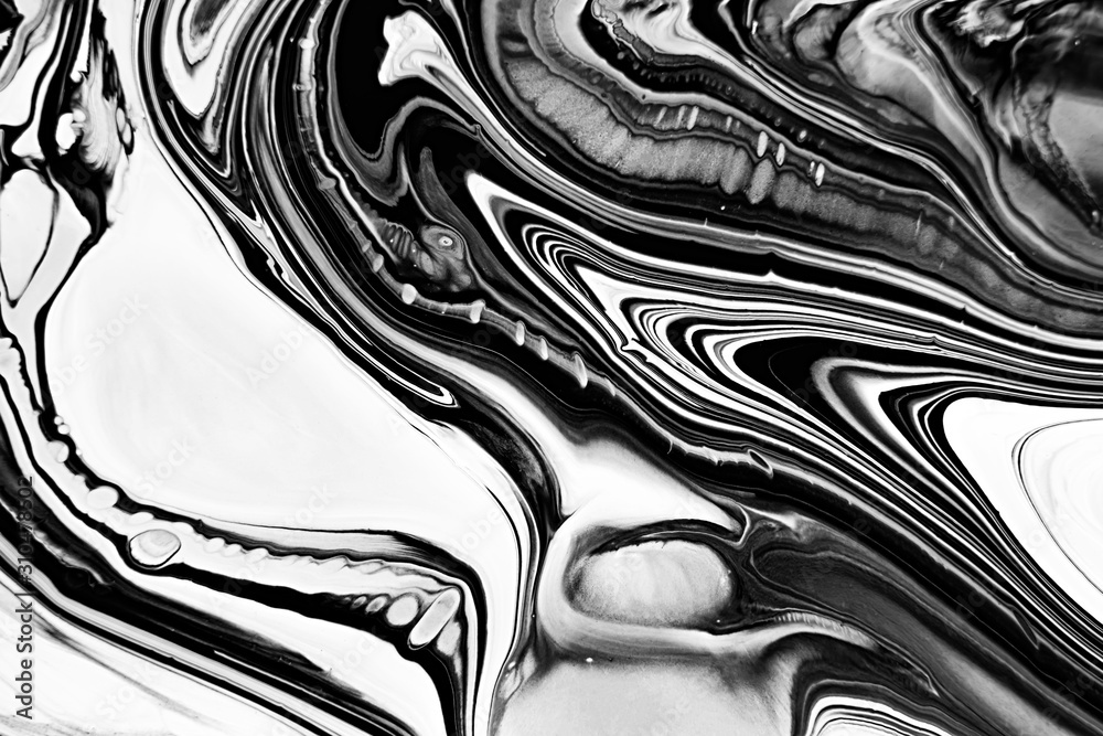 Monocolor alcohol ink marbling raster background. Liquid waves and ...