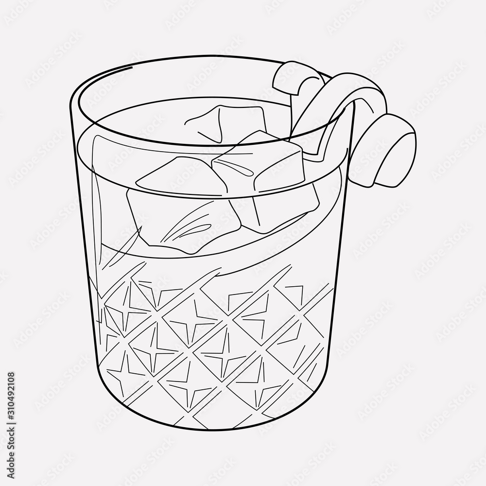 Negroni icon line element. Vector illustration of negroni icon line ...