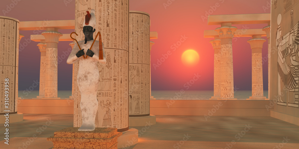 Osiris God Statue - The Egyptian god of resurrection and the afterlife ...