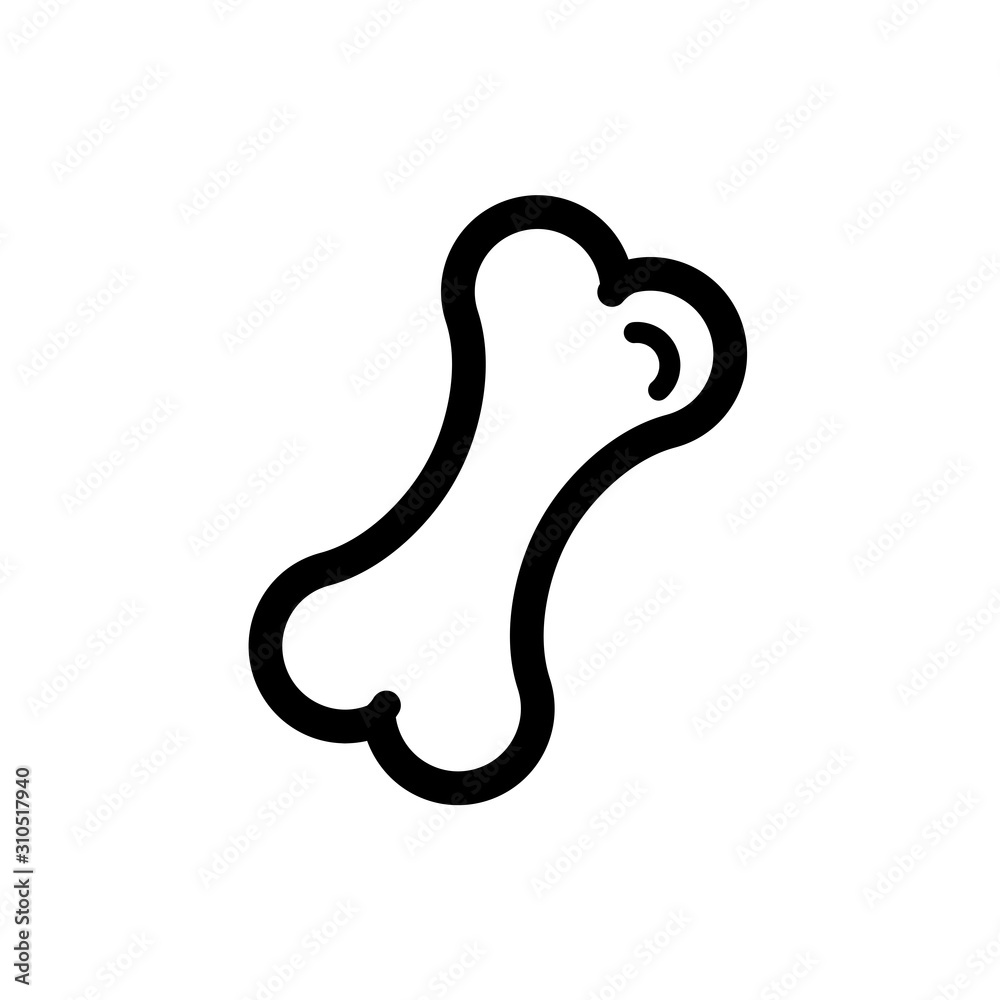 Bones flat icon. Single high quality outline symbol of human body for ...
