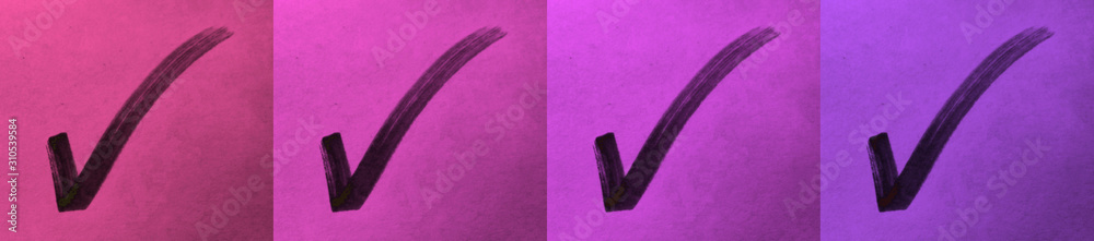 Colorful Check Mark On Small Note Paper Stock Photo | Adobe Stock