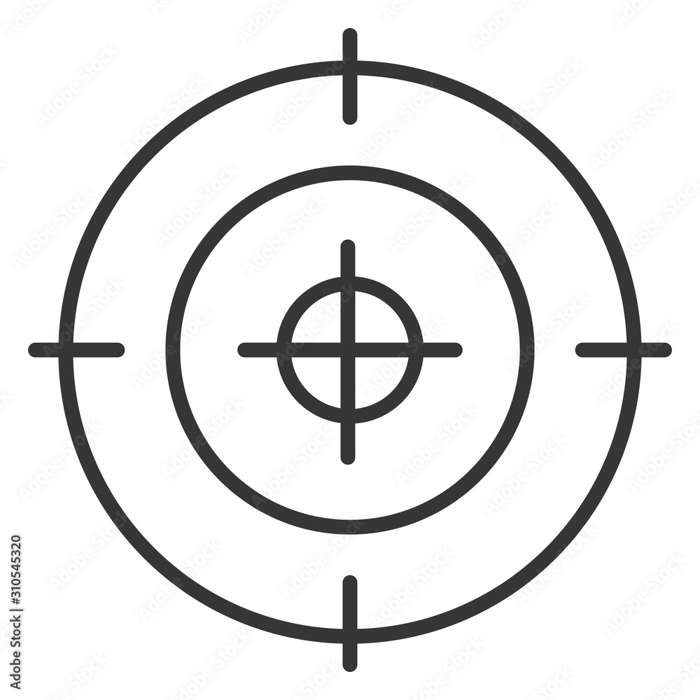 Sights for a sniper rifle. Targets destination. Cursor, label, apple ...