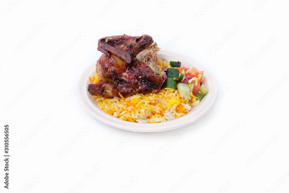 Grilled Chicken Mandy - Traditional Arabic food Stock Photo | Adobe Stock