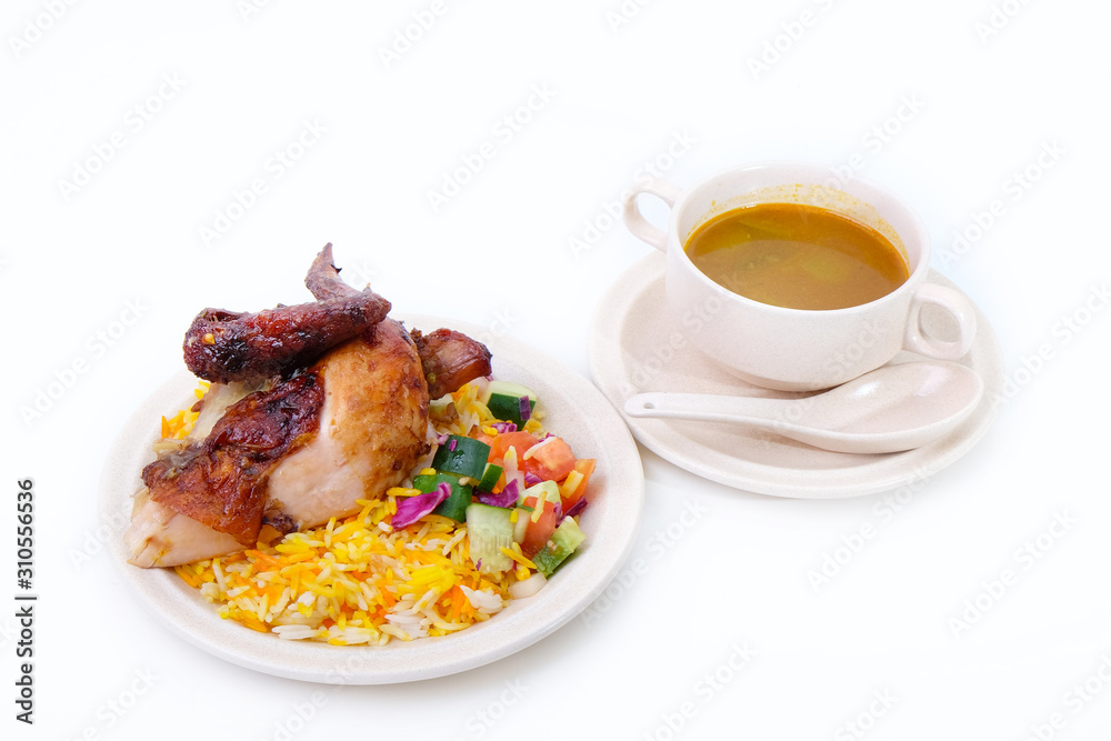 Grilled Chicken Mandy - Traditional Arabic food Stock Photo | Adobe Stock