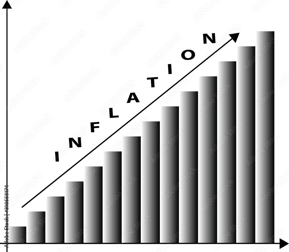 llustration of Inflation Graph Chart Diagram Stock Illustration | Adobe ...