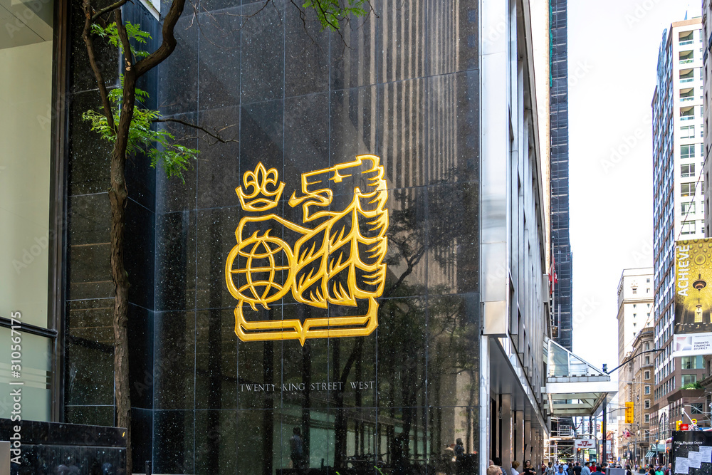 Toronto, Canada - July 31, 2019: RBC Logo on the Royal Bank Building at ...