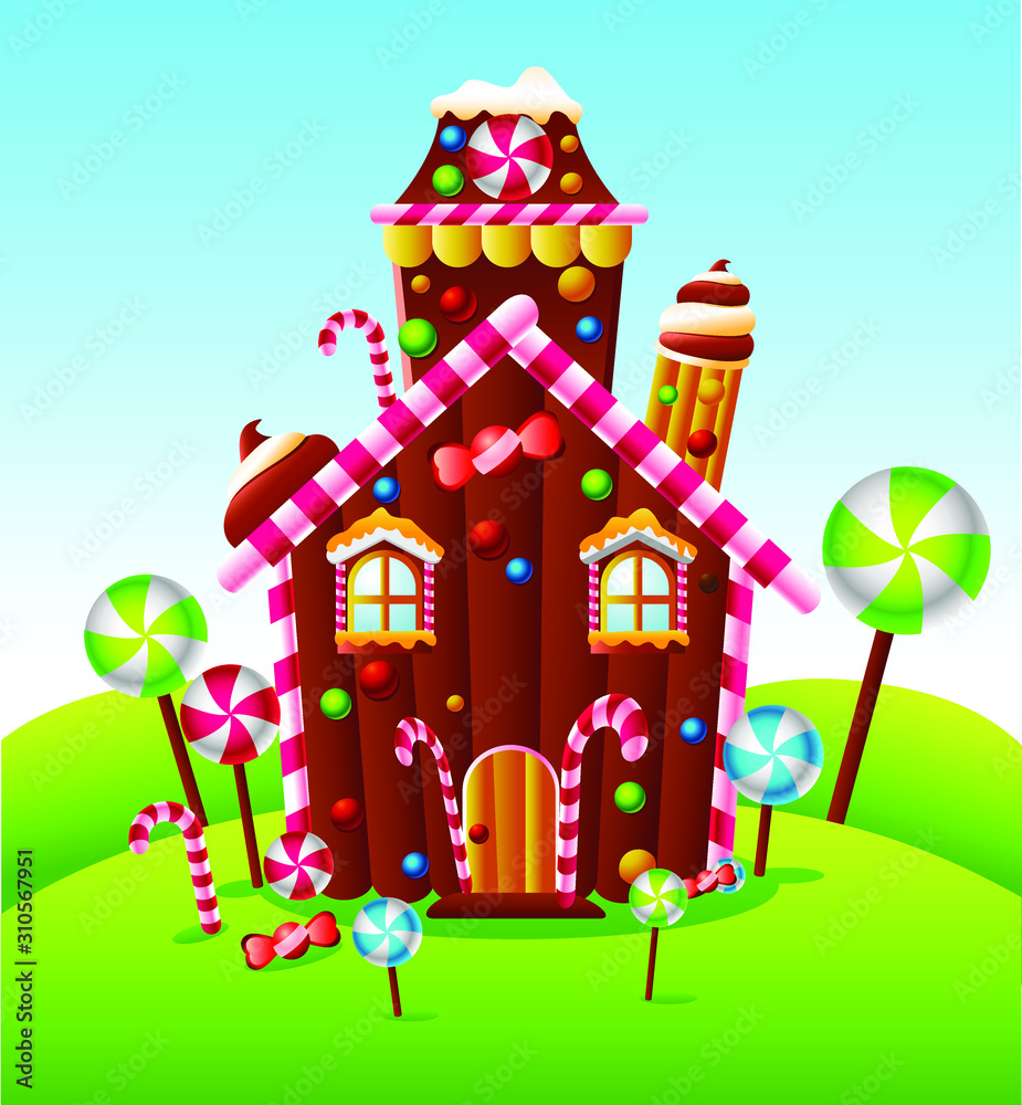 gingerbread house house Stock Vector | Adobe Stock
