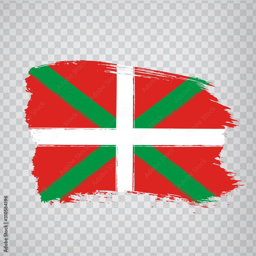 Vecteur Stock Flag of Basque Country brush strokes. Flag Autonomous ...