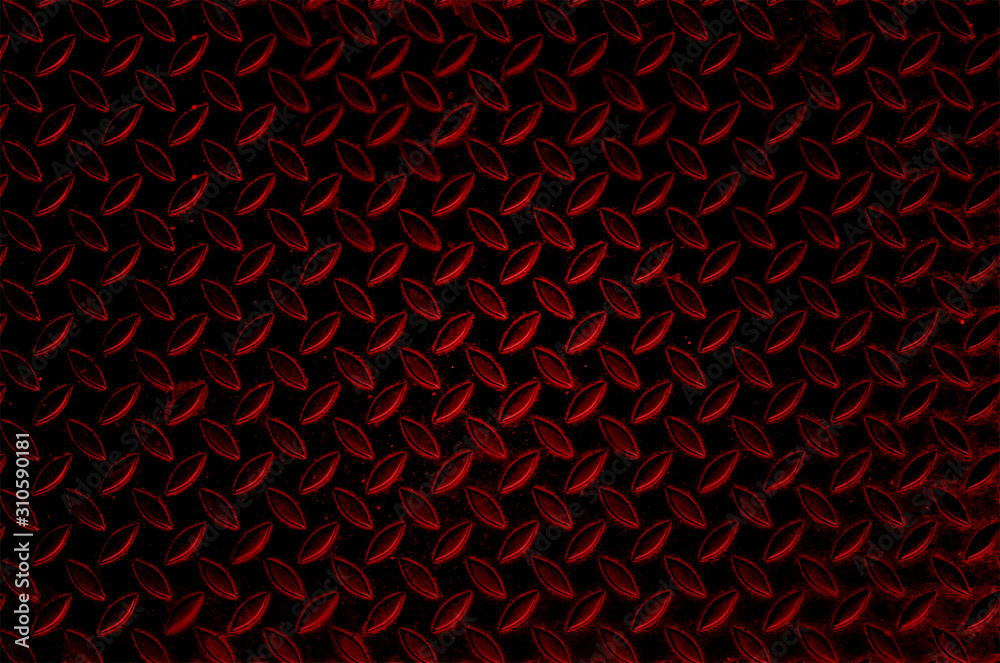 red Checker plate as metal texture background Stock Photo | Adobe Stock